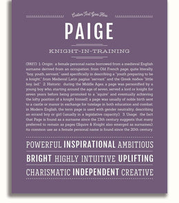 Paige | Name Art Print – Name Stories