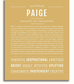 Paige | Name Art Print – Name Stories