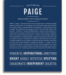 Paige | Name Art Print – Name Stories