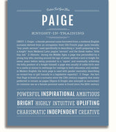 Paige | Name Art Print – Name Stories