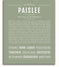 Paislee | Name Art Print – Name Stories