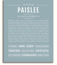 Paislee | Name Art Print – Name Stories