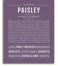 Paisley Personalized Name Meaning Art Prints – Name Stories