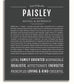 Paisley Personalized Name Meaning Art Prints – Name Stories