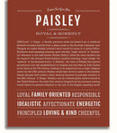 Paisley | Name Art Print – Name Stories
