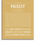 Paisley | Name Art Print – Name Stories