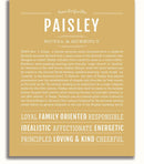Paisley | Name Art Print – Name Stories
