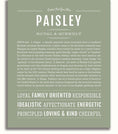 Paisley | Name Art Print – Name Stories
