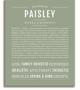 Paisley | Name Art Print – Name Stories