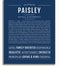 Paisley Personalized Name Meaning Art Prints – Name Stories
