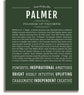 Palmer Personalized Name Meaning Art Prints – Name Stories