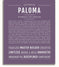 Paloma | Name Art Print – Name Stories