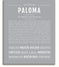 Paloma | Name Art Print – Name Stories