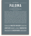 Paloma | Name Art Print – Name Stories