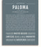 Paloma | Name Art Print – Name Stories