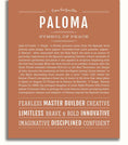 Paloma | Name Art Print – Name Stories
