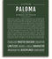 Paloma | Name Art Print – Name Stories