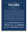 Paloma Personalized Name Meaning Art Prints – Name Stories
