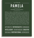 Pamela | Name Art Print – Name Stories