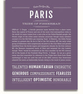 Paris | Name Art Print – Name Stories