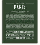 Paris | Name Art Print – Name Stories