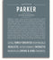 Parker Personalized Name Meaning Art Prints – Name Stories