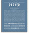 Parker Personalized Name Meaning Art Prints – Name Stories