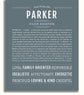 Parker (male) | Name Art Print – Name Stories