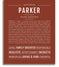Parker (male) | Name Art Print – Name Stories