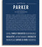 Parker (male) | Name Art Print – Name Stories