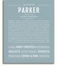 Parker Personalized Name Meaning Art Prints – Name Stories