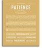 Patience | Name Art Print – Name Stories