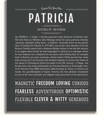 Patricia | Name Art Print – Name Stories