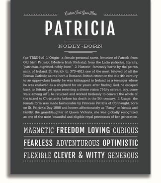 Patricia | Name Art Print – Name Stories