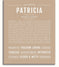 Patricia Personalized Name Meaning Art Prints – Name Stories