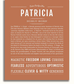 Patricia | Name Art Print – Name Stories