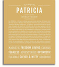 Patricia | Name Art Print – Name Stories