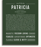 Patricia Personalized Name Meaning Art Prints – Name Stories