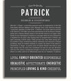 Patrick | Name Art Print – Name Stories