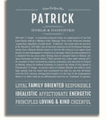 Patrick Personalized Name Meaning Art Prints – Name Stories