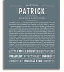 Patrick Personalized Name Meaning Art Prints – Name Stories