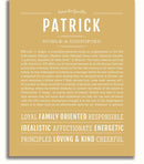 Patrick | Name Art Print – Name Stories