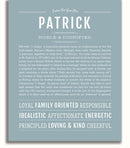 Patrick Personalized Name Meaning Art Prints – Name Stories