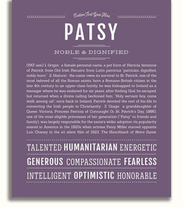 Patsy | Name Art Print – Name Stories