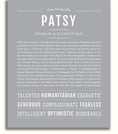 Patsy | Name Art Print – Name Stories