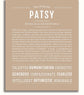 Patsy | Name Art Print – Name Stories