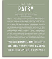 Patsy | Name Art Print – Name Stories