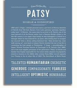 Patsy | Name Art Print – Name Stories