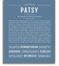 Patsy Personalized Name Meaning Art Prints – Name Stories