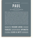 Paul Personalized Name Meaning Art Prints – Name Stories